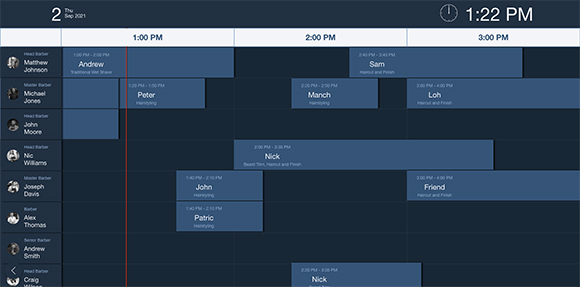 Appointment board for TV screen